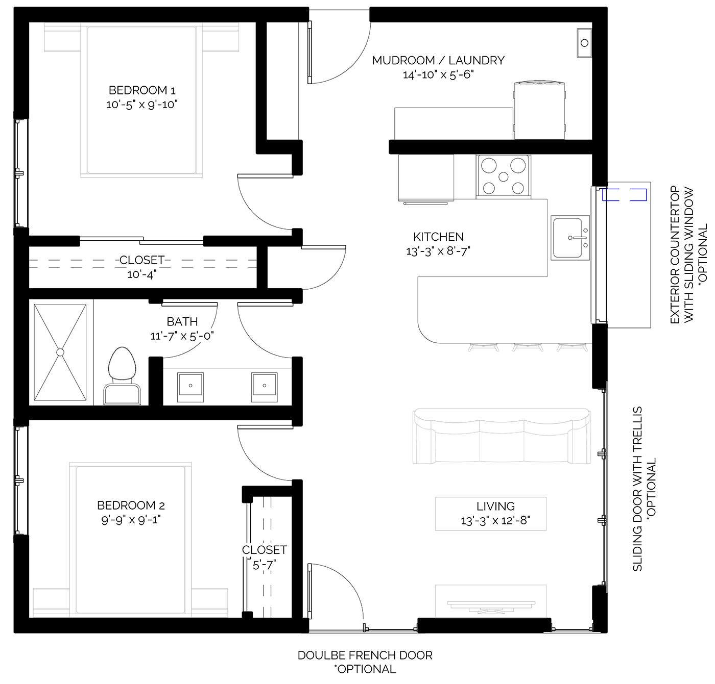 The David - Accessory Dwelling Unit Plans | Little Home Builder